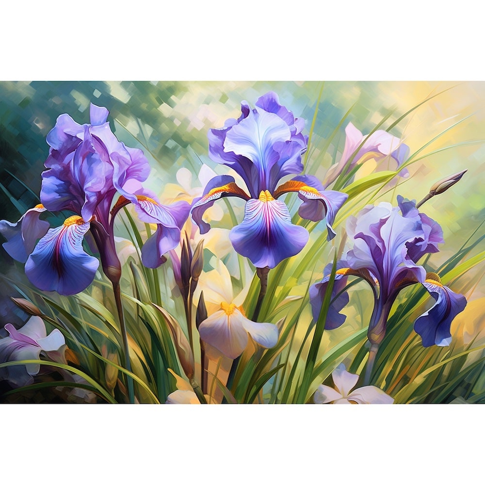 Tableau Iris - Peinture Iris – Peinture Nature